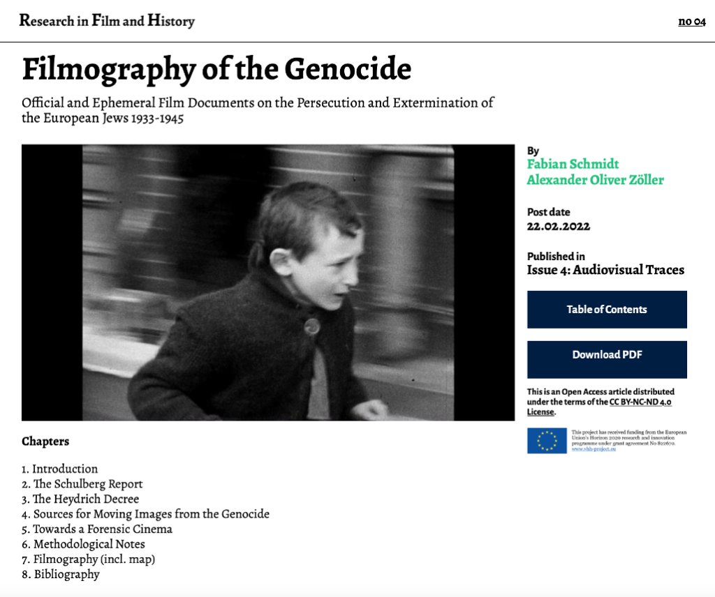 Filmography of the Genocide: Official and Ephemeral Film Documents on ...